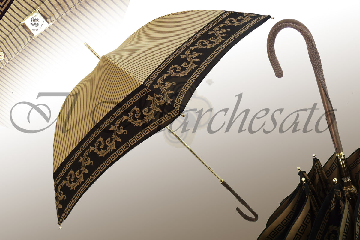 Marchesato Beige and Brown Umbrella – Viola Umbrella